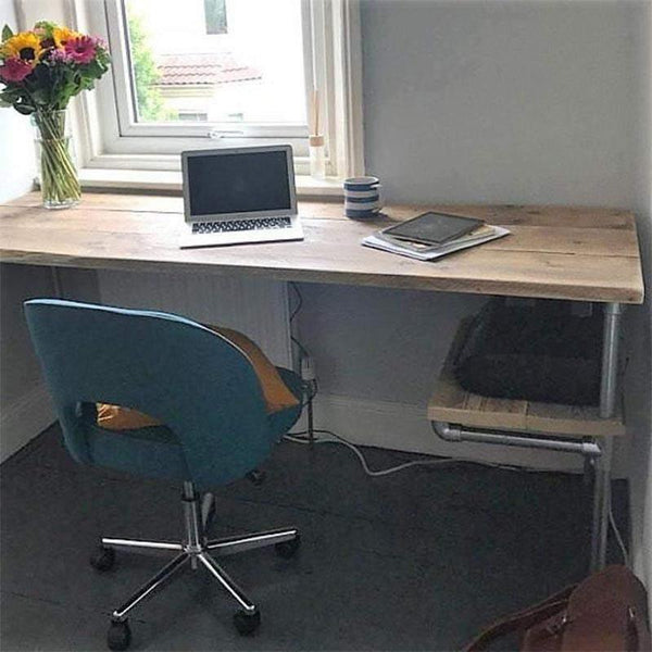 Reclaimed Wood Desk with Shelf | Organize in Style | Free Shipping ...
